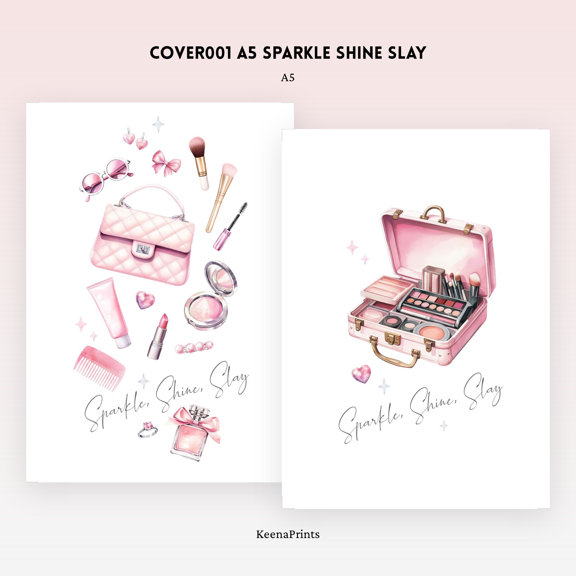 COVER001 | SPARKLE SHINE SLAY PLANNER COVER PRINTABLE – KeenaPrints