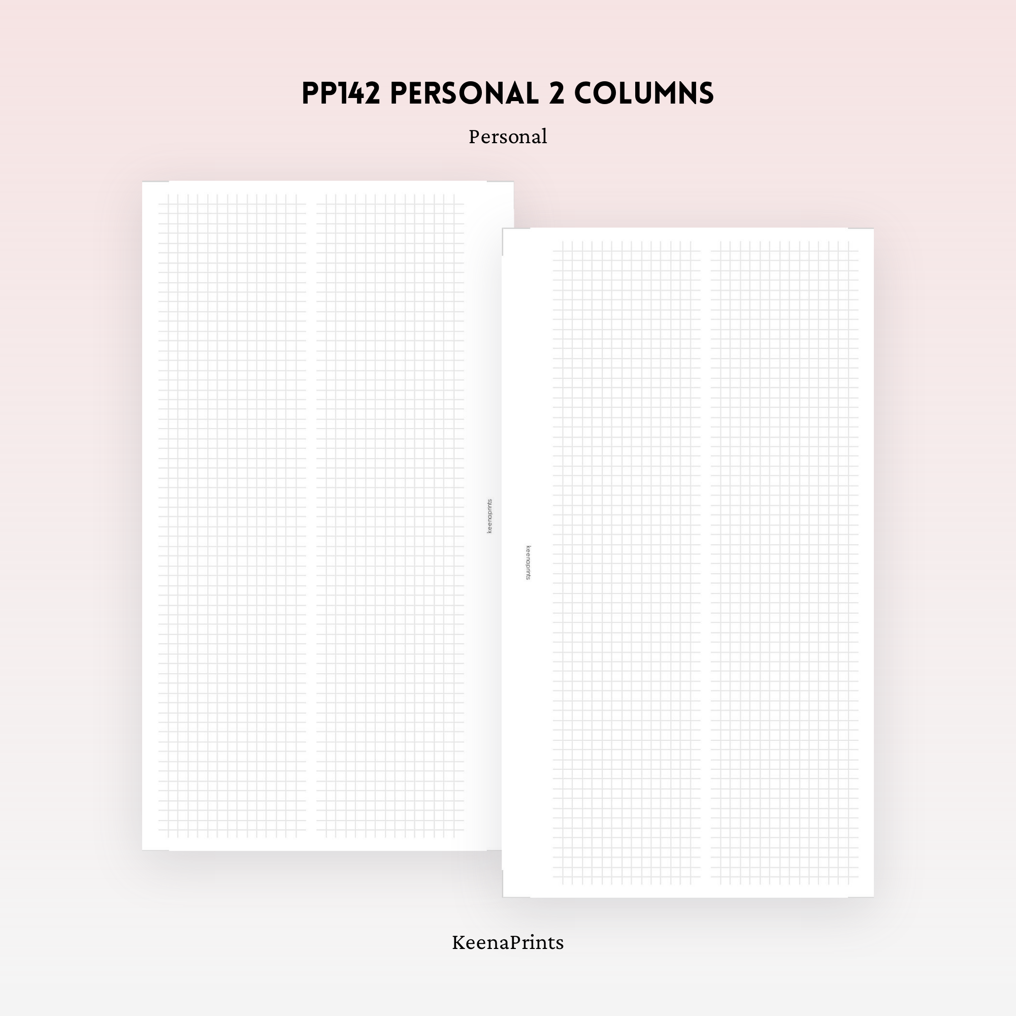 PP142 | 2 COLUMNS PLANNER PRINTABLE INSERT – KeenaPrints