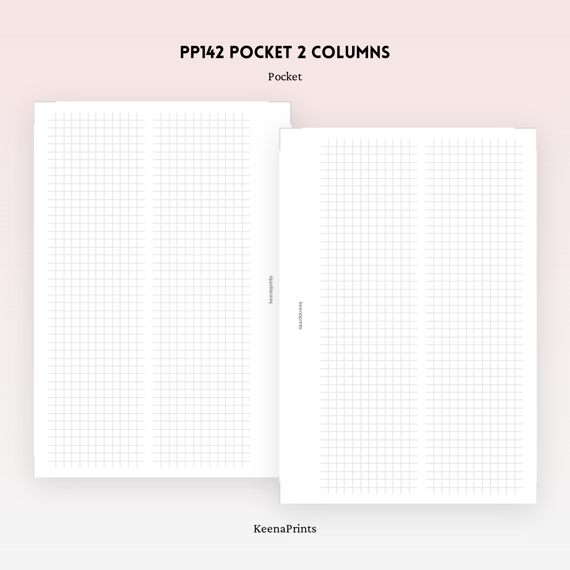 PP142 | 2 COLUMNS PLANNER PRINTABLE INSERT – KeenaPrints