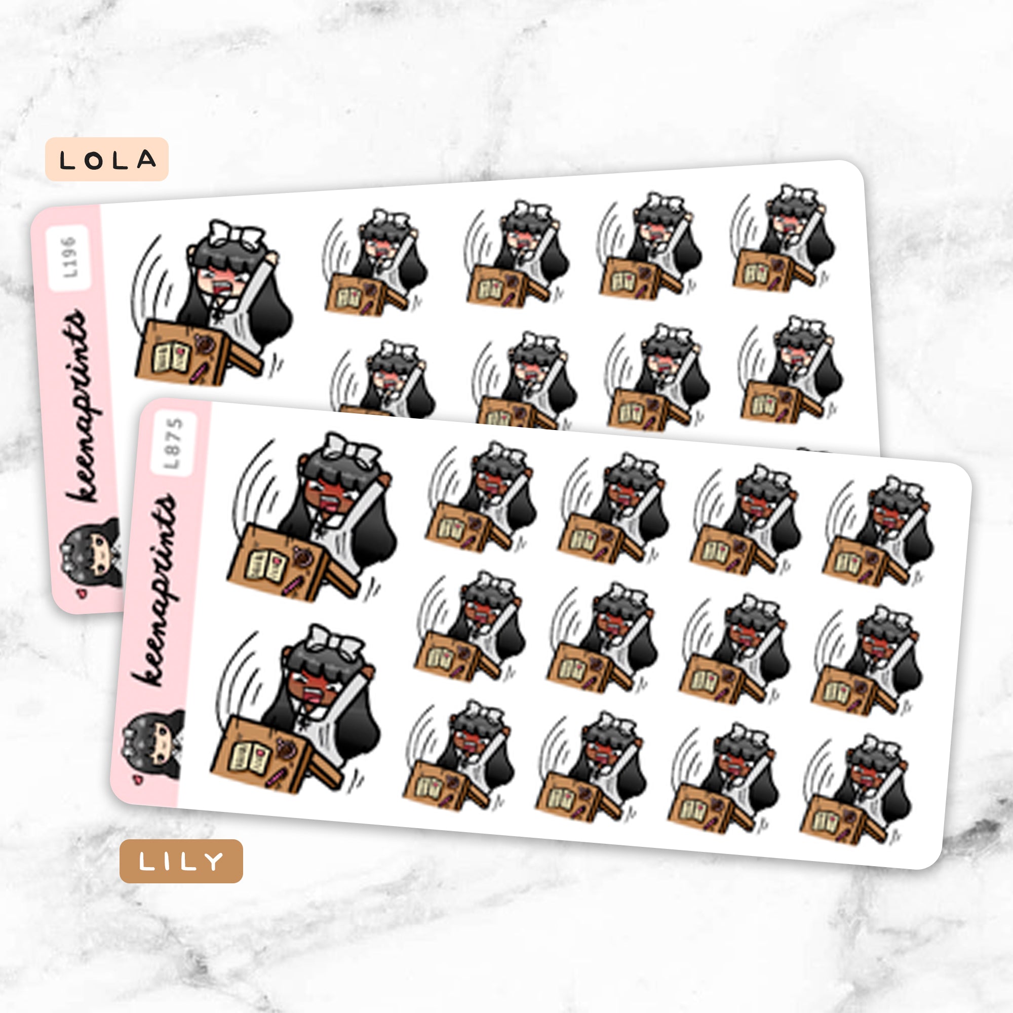 FLIPPING TABLE STICKERS & CLIP ART | KEENA GIRLS – KeenaPrints