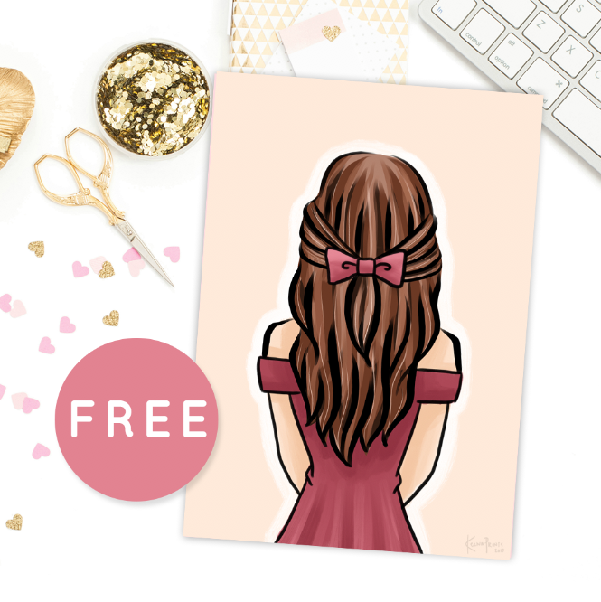 LOVELY GIRL V1 FREE PRINTABLE [A5 SIZE] – KeenaPrints