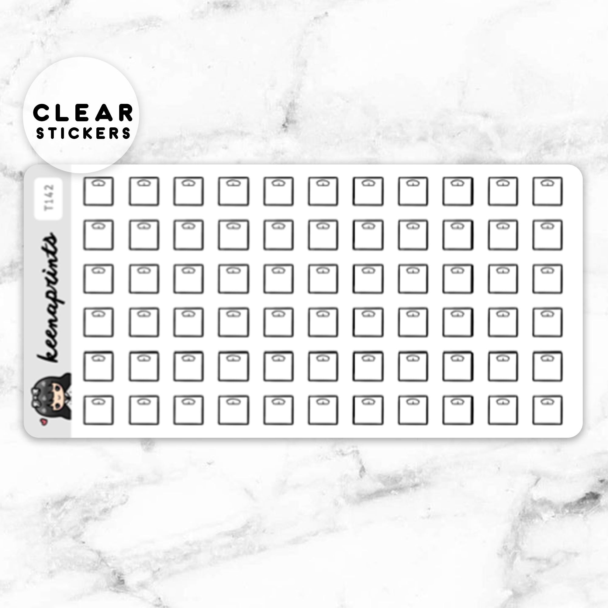 WEIGHING SCALE CLEAR STICKERS - T142 – KeenaPrints